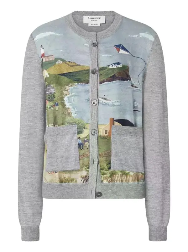 Thom Browne Nantucket Cardigan - Grey