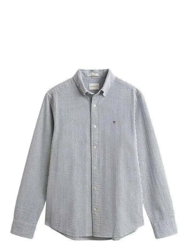 Gant Striped Seersucker Shirt - Blue
