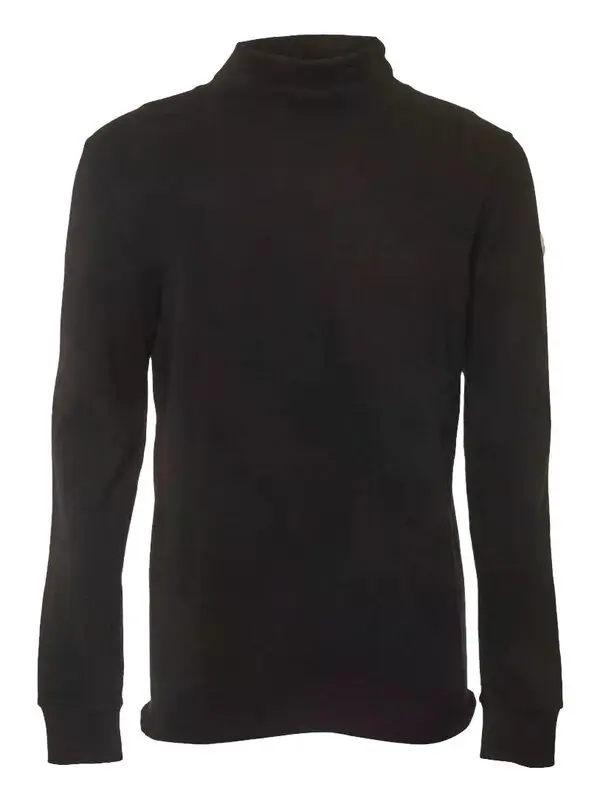 Moncler Cotton Knit Turtleneck Sweater - Black