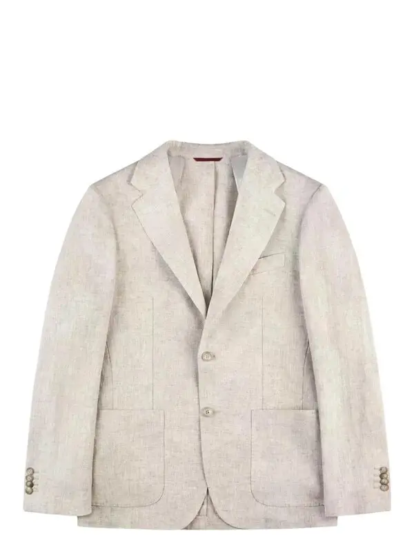 FAY Linen Patch-pocket Jacket - Neutrals