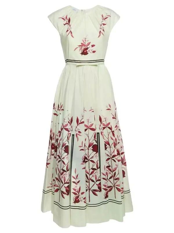 Giambattista Valli Floral Print Flared Maxi Dress - Neutrals