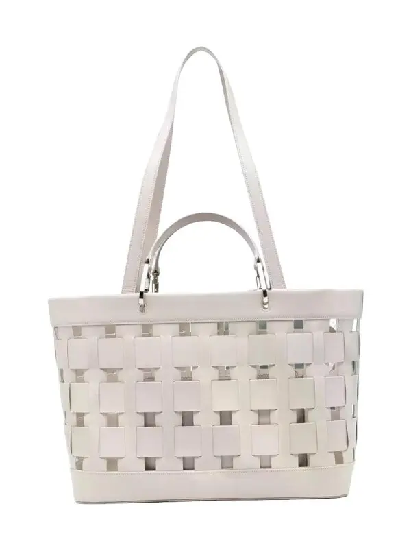 Emporio Armani Woven Tote Bag - Neutrals