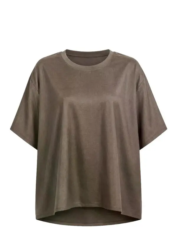 Dusan Dropped Shoulder Wool T-shirt - Brown