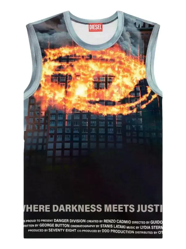 DIESEL® Biscoup Burning D Tank Top - Black