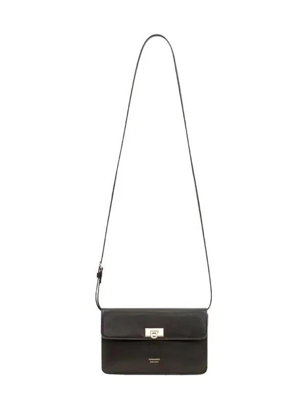FERRAGAMO Gancini Harley Clutch Bag - Brown