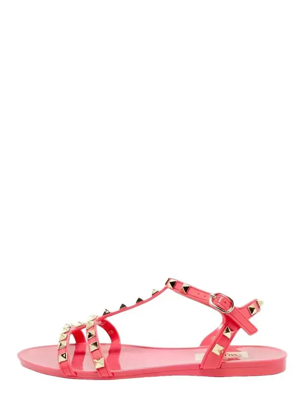 Valentino Garavani Rockstud Flat Sandals - Pink