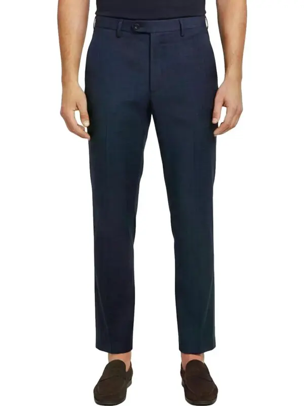 Gucci Checked Straight-leg Trousers - Blue