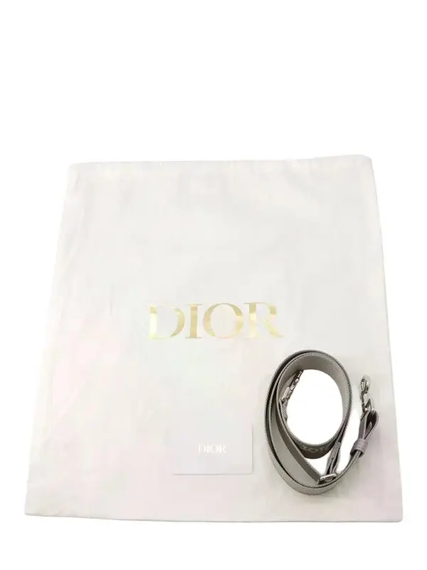 Dior Mini Oblique Embroidered Canvas Lace Book Tote Satchel - Grey