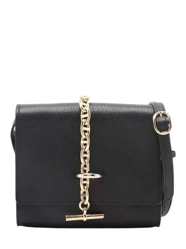 Hermès Chaine D'ancre Compact Wallet Crossbody Bag - Black