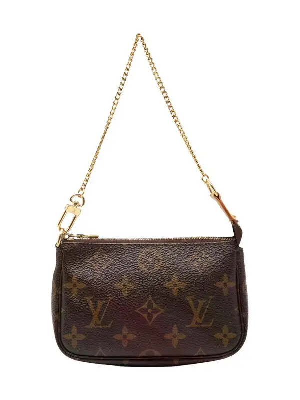 LOUIS VUITTON Monogram Mini Pochette Accessoires Handbag - Brown