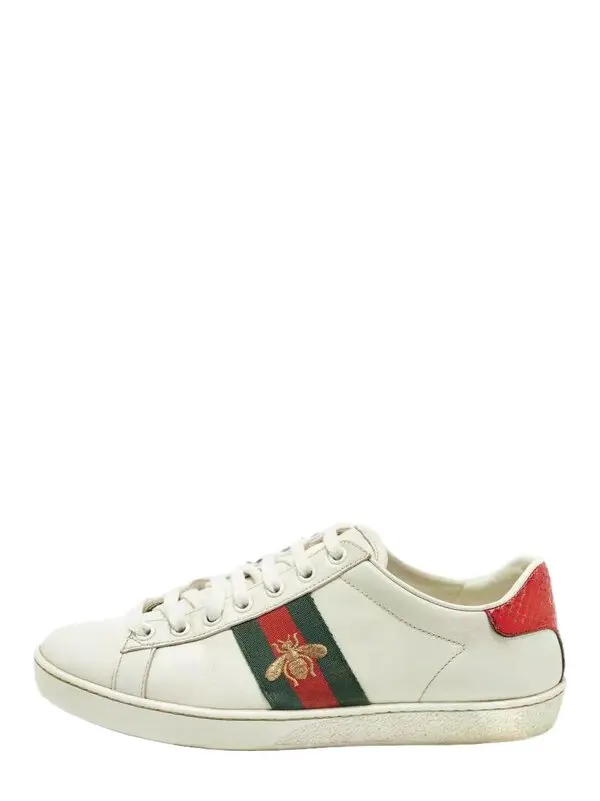 Gucci Ace Bee-embroidered Sneakers - Neutrals