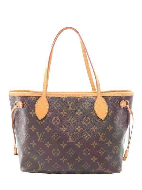 LOUIS VUITTON Monogram Neverfull Pm Tote Bag - Brown