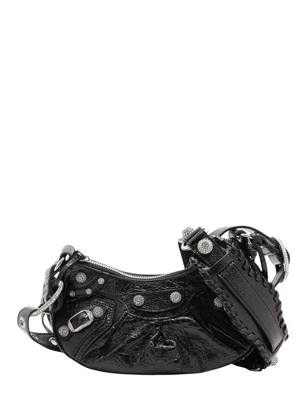 Balenciaga Lambskin Le Cagole Xs Crossbody Bag - Black