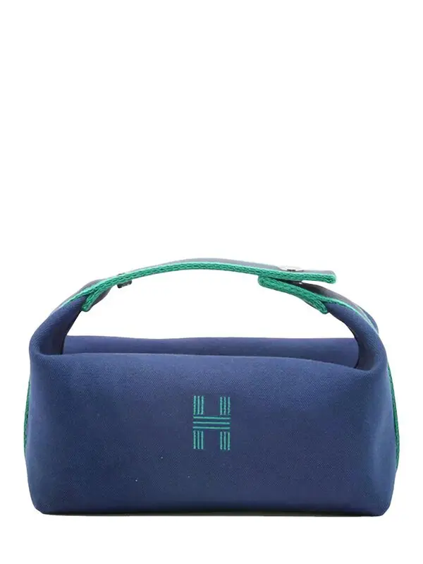 Hermès Toile Bride A Brac Case Vanity Bag - Blue