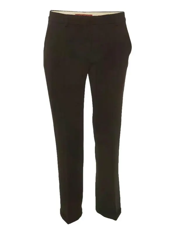 Max Mara Gabardine Slim-fit Trousers - Black