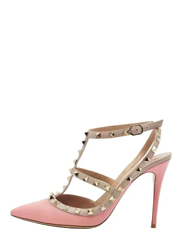 Valentino Garavani Rockstud Leather Heeled Pumps - Pink