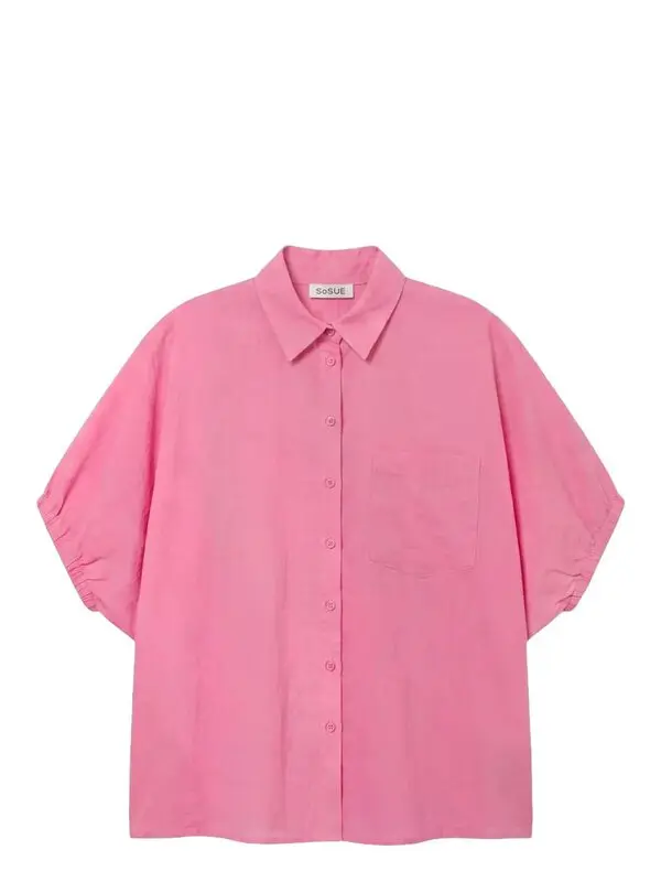 SOSUE Voile Blouse With Classic Collar - Pink