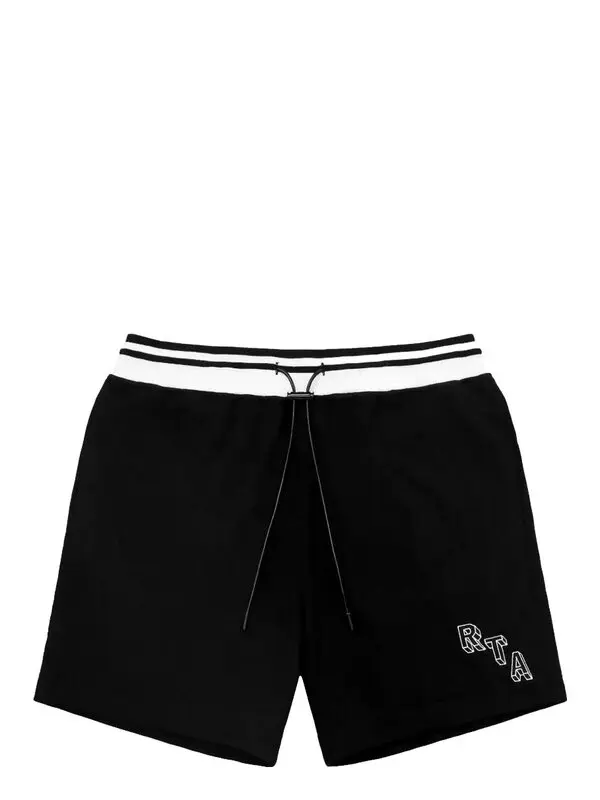 RtA Peyton Logo Print Shorts - Black