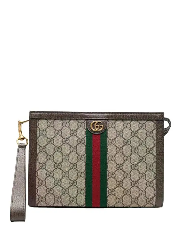 Gucci Ophidia Gg Supreme Clutch Bag - Neutrals
