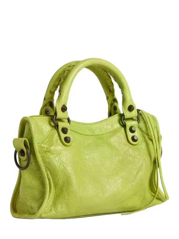 Balenciaga Mini Le City Studded Tote Bag - Green