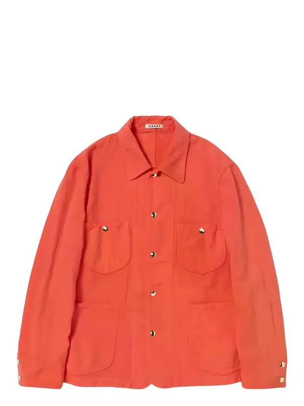 Auralee Button-up Patch-pocket Jacket - Orange