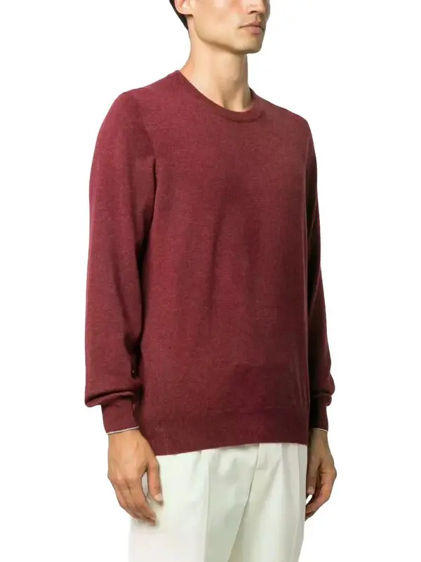 Brunello Cucinelli Cashmere Crew Neck Sweater - Red