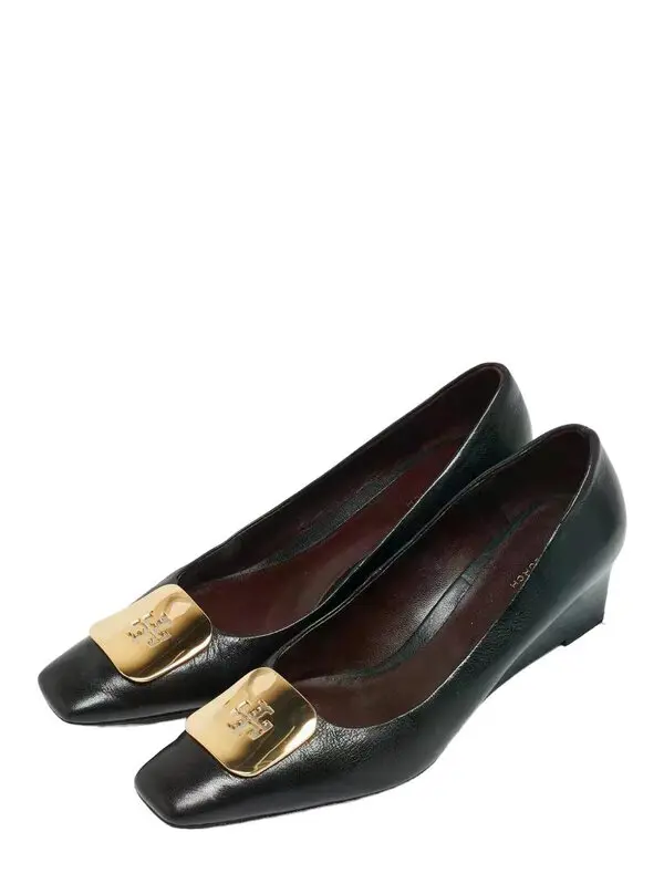 Tory Burch Georgia Wedge Pumps - Black