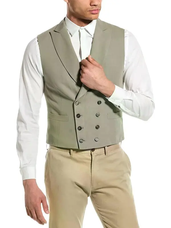Brunello Cucinelli Double-breasted Waistcoat - Green