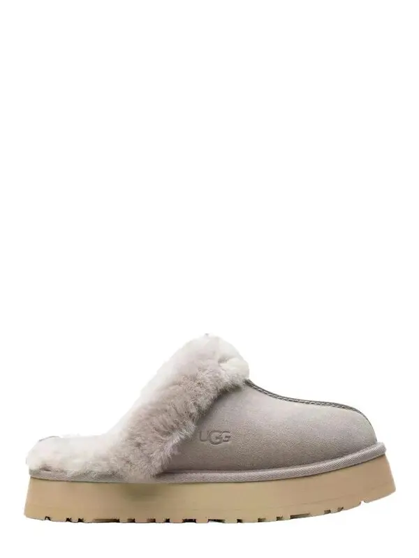 UGG Disquette Shearling-trim Mules - Grey