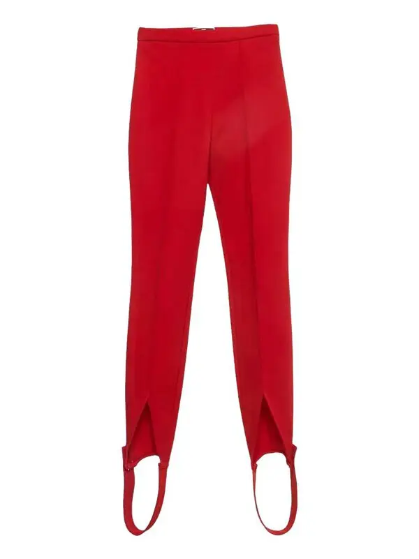 Elisabetta Franchi Gabardine Trousers - Red