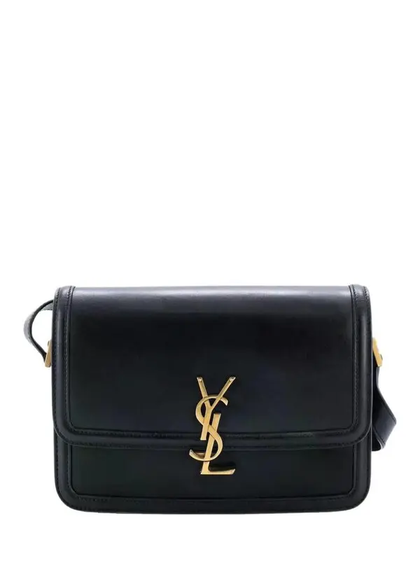 Saint Laurent Solferino Shoulder Bag In Leather - Black