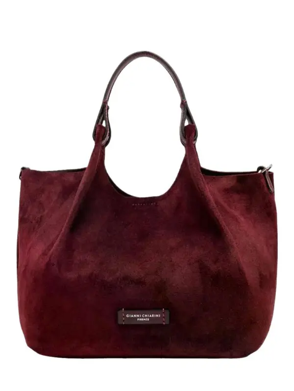 GIANNI CHIARINI Suede Tote Bag - Red