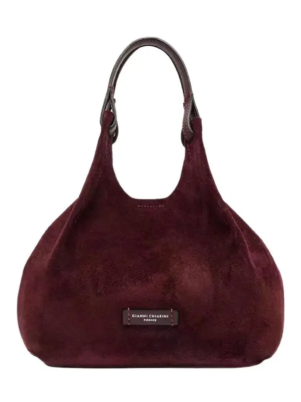 GIANNI CHIARINI Suede Tote Bag - Red