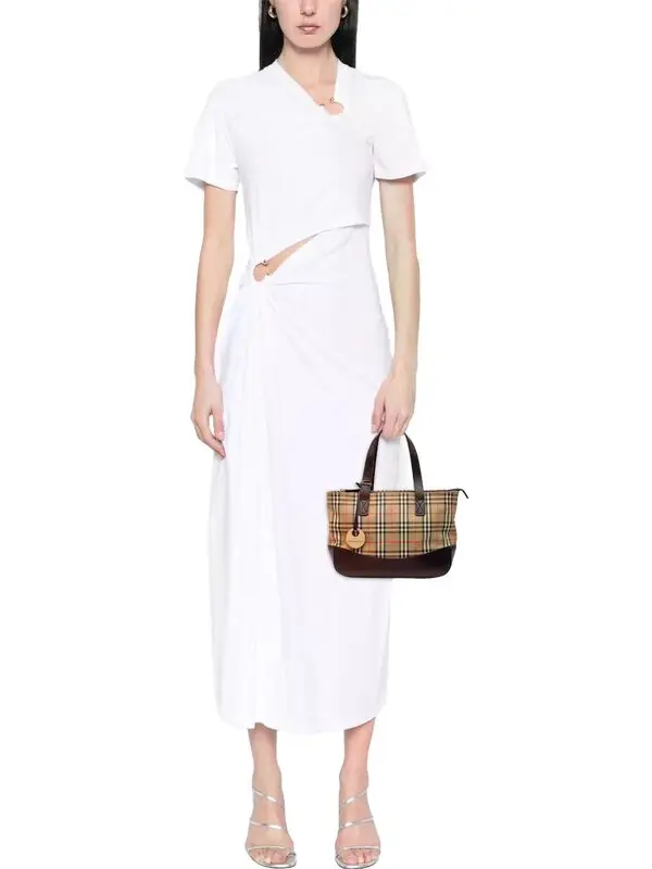 Burberry Haymarket Check Canvas Tote Bag - Neutrals