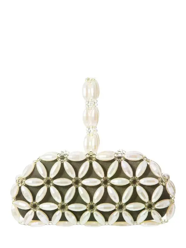 0711 TBILISI Tebea Bead Embellished Tote Bag - Neutrals