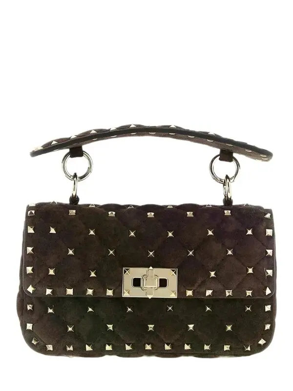 Valentino Garavani Rockstud Shoulder Bag - Brown