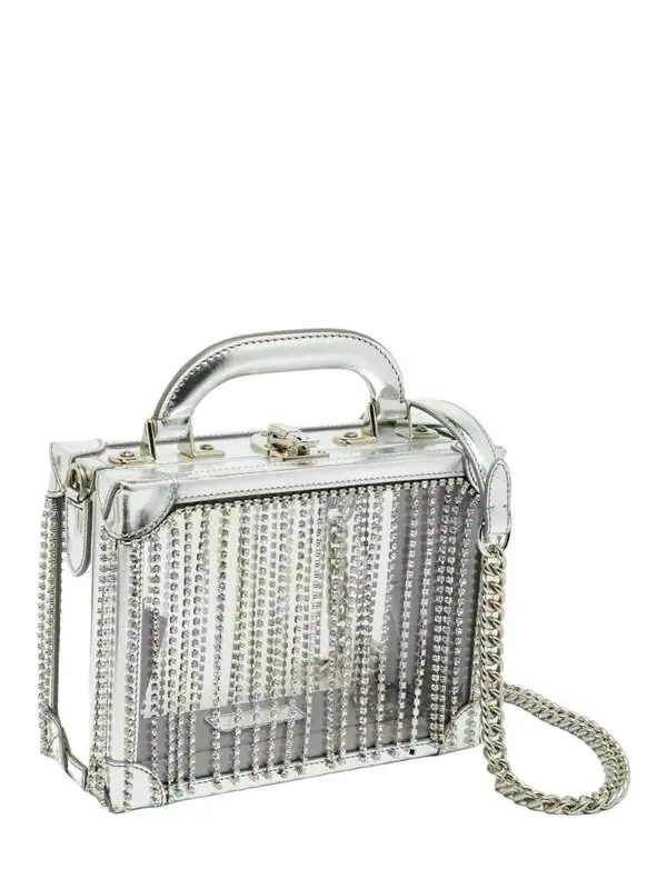 AREA Crystal-fringe Satchel Bag - Silver