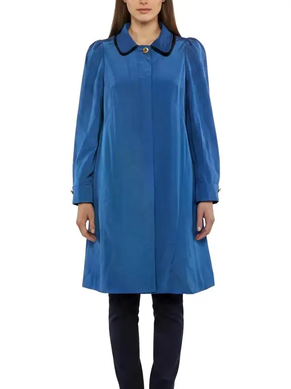 See By Chloé Mid-length Single-breasted Coat With Puff Sleeves - Blue