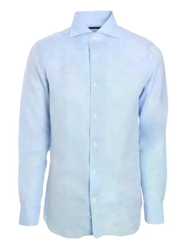 TOMBOLINI Spread-collar Button-up Shirt - Blue