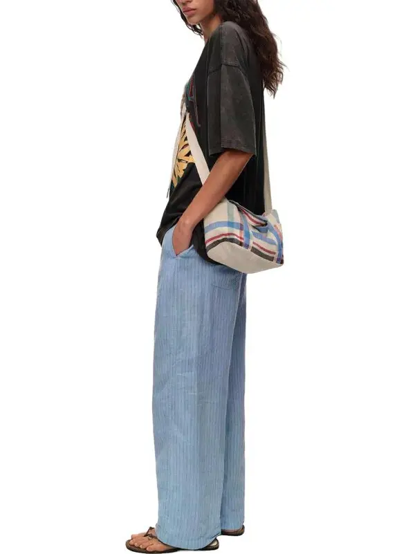 Bimba Y Lola Mini Check-pattern Logo Patch Tote Bag - Neutrals