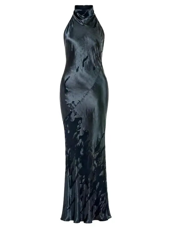 THE SEI Halterneck Bias-cut Gown - Blue