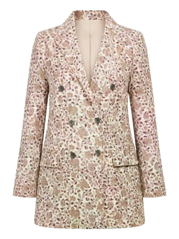 IBRIGU Double-breasted Coat - Neutrals