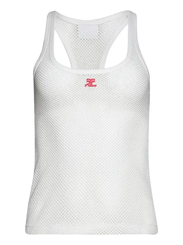 COURRÃ¨GES Courrèges Mesh Tank Top - White