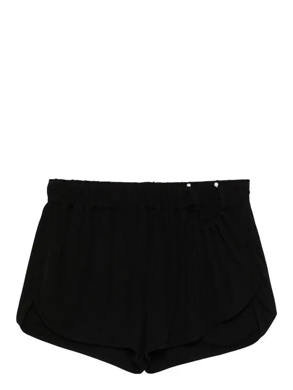 Christopher Esber Ruched Crescent Jersey Boxer Short - Black
