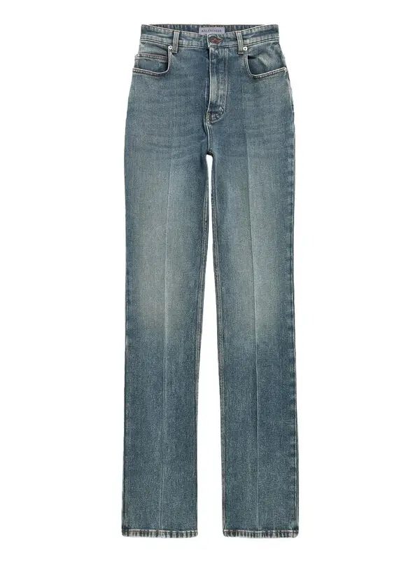 Balenciaga High Waist Slim Jeans - Blue