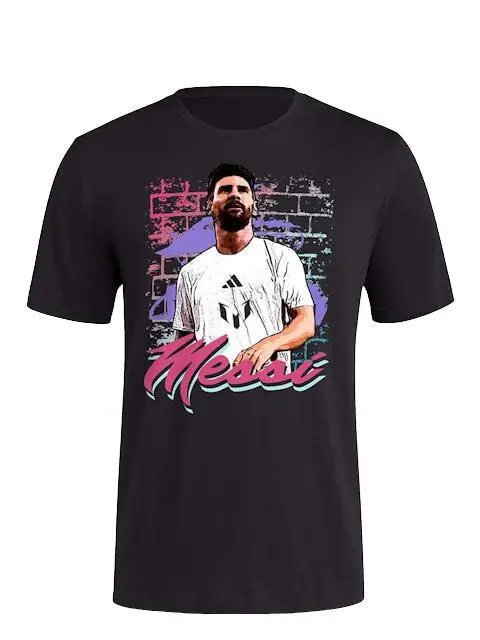 Adidas Messi Mural Tee Shirt - Black