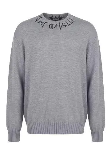 Just Cavalli Mélange Crewneck Sweater - Grey