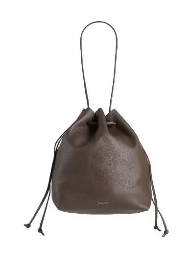 MANSUR GAVRIEL Burgundy Leather Drawstring Shoulder Bag - Brown