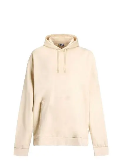 EA7 Cotton French Terry Hooded Sweatshirt - White