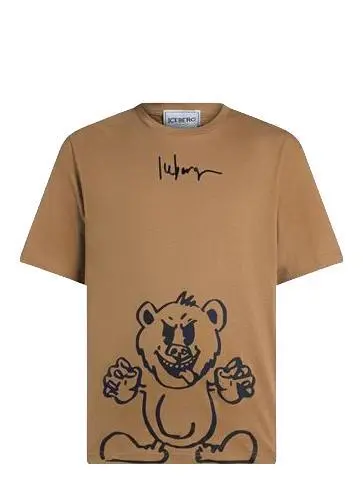 Iceberg T-shirt Light Brown Size Cotton - Beige